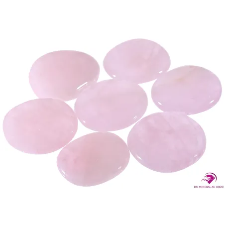 Pierre plate Quartz rose - Vertus en lithothérapie - Du Minéral au Bijou