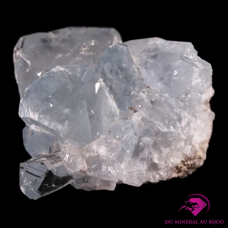 Macle de cristaux de Célestine | Boutique de minéraux à Clermont-Ferrand