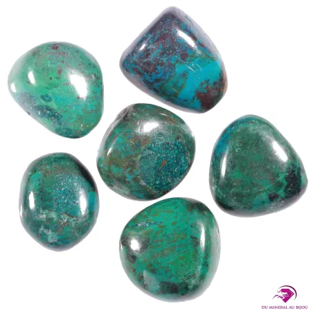 Pierre roulée en Chrysocolle - Vente en ligne - Du Minéral au Bijou
