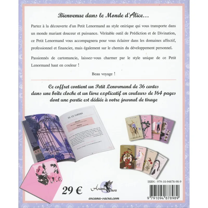 Le Monde d'Alice - Petit Lenormand - Alice Chevalier - Arcana Sacra